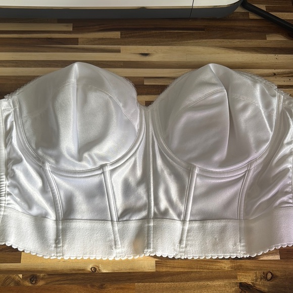 Dominique | Intimates & Sleepwear | Elegant White Satin Bustier Corset ...